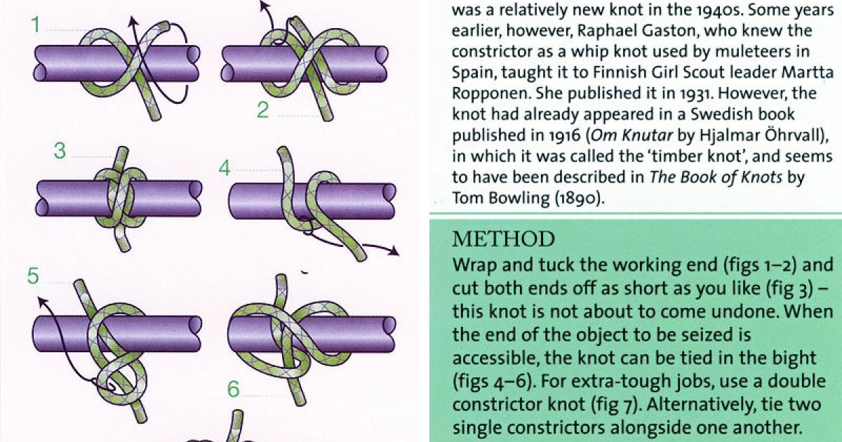 constrictor knot step by step