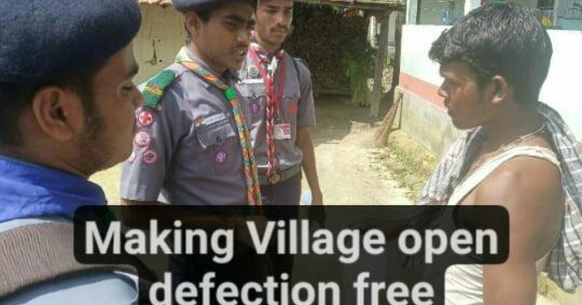 Awarness of Making village open defection free. | World Scouting