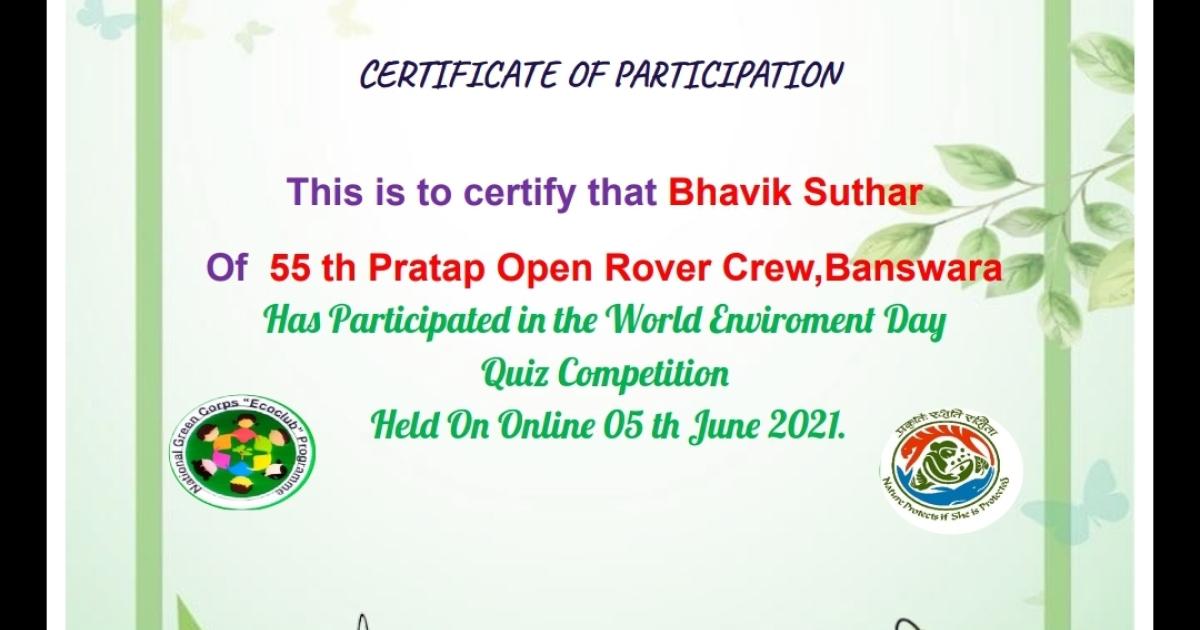 World environment day Quiz Competition | World Scouting